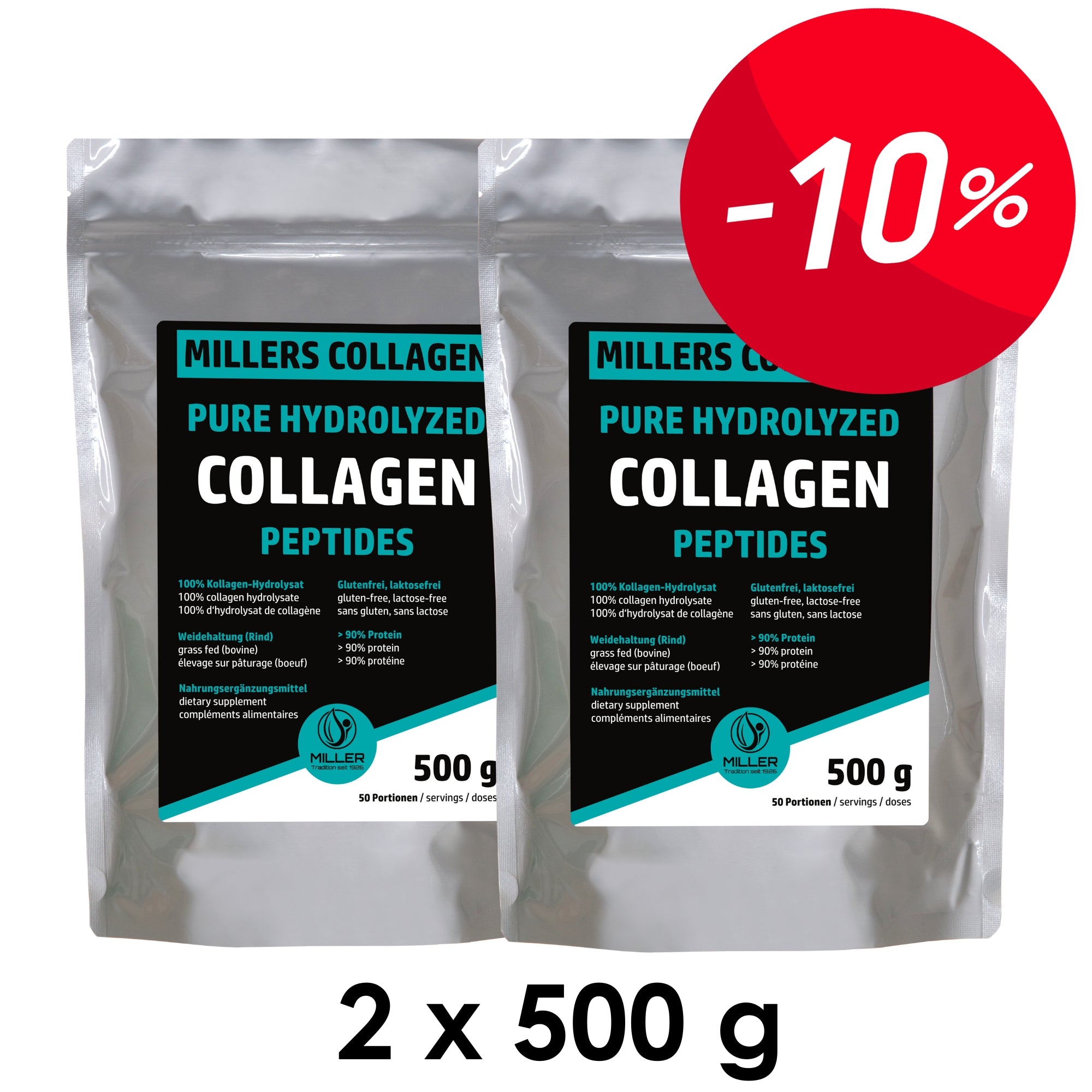 Millers Collagen 500 g Beutel Weidehaltung Alfons Miller GmbH